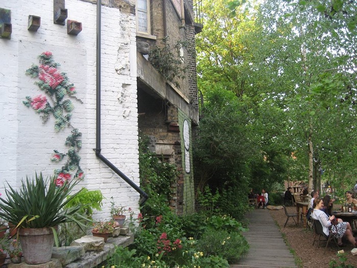 Cross stitch covered walls by Raquel Rodrigo - ArtisticMoods.com